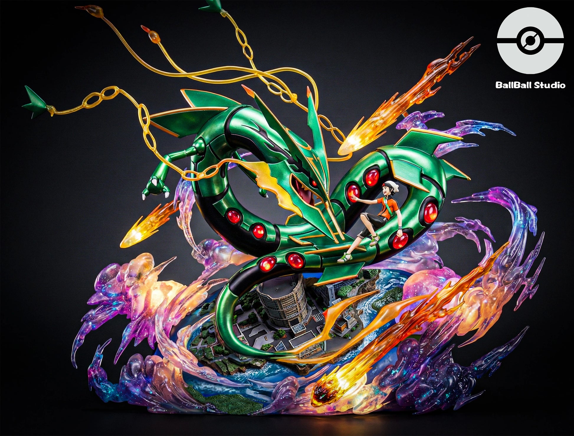 Preventa Resina Rayquaza Figura Pokemón BallBall Estudio – Resinas ...