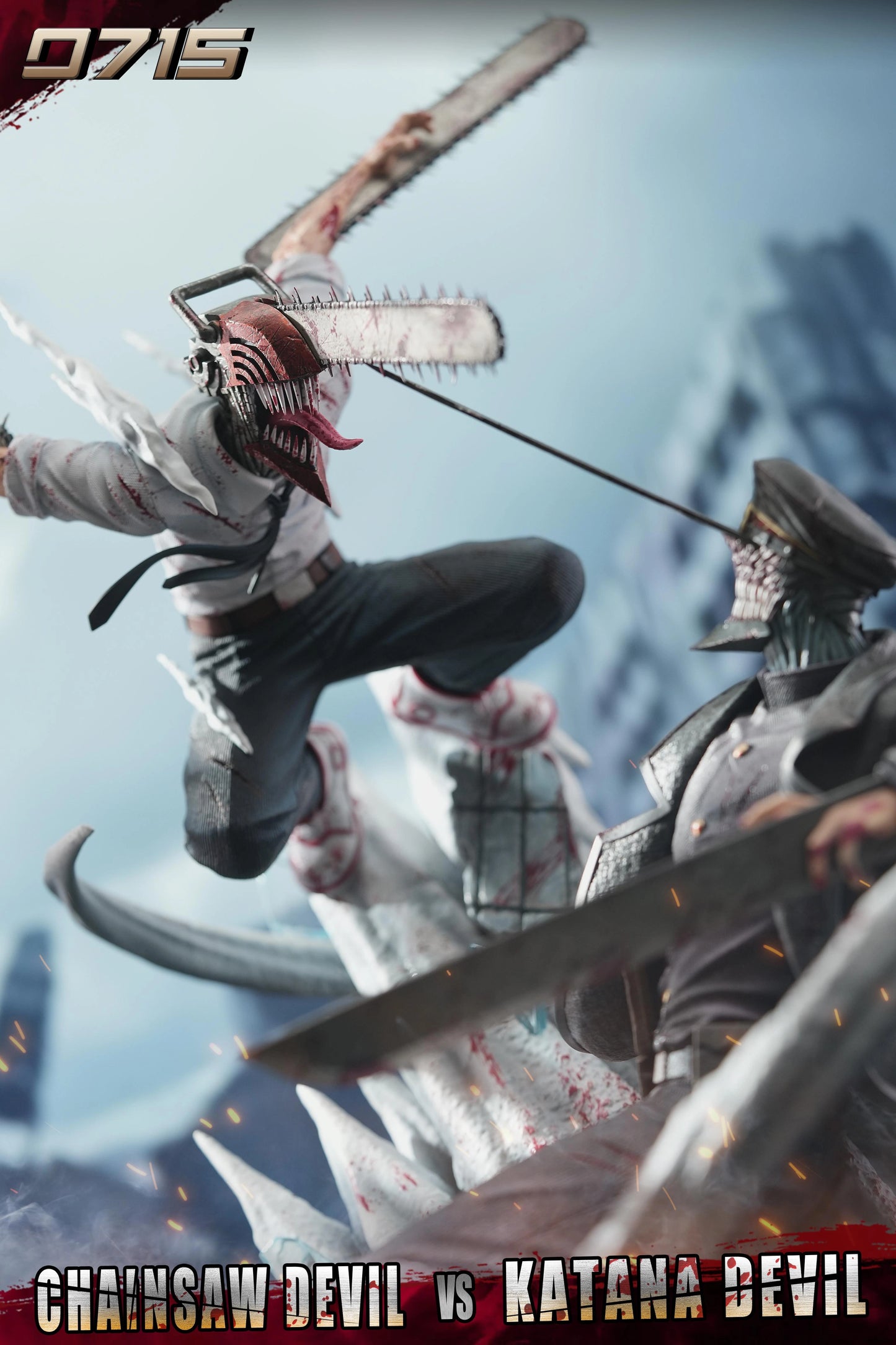 Preventa Resina Denji vs Demonio Katana Figura Chainsaw Man 715 Estudi ...